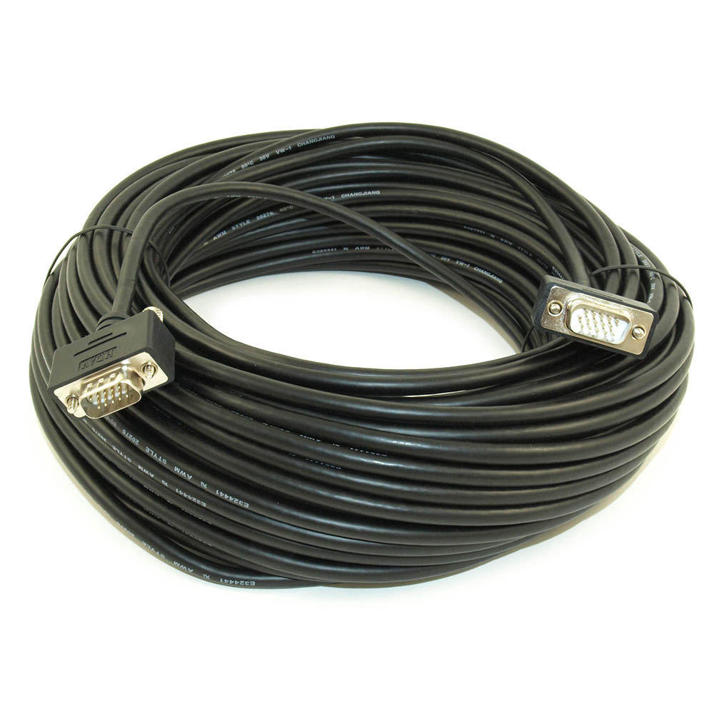 My Cable Mart - 100ft VGA ULTRA-THIN Male/Male Compact End Triple ...